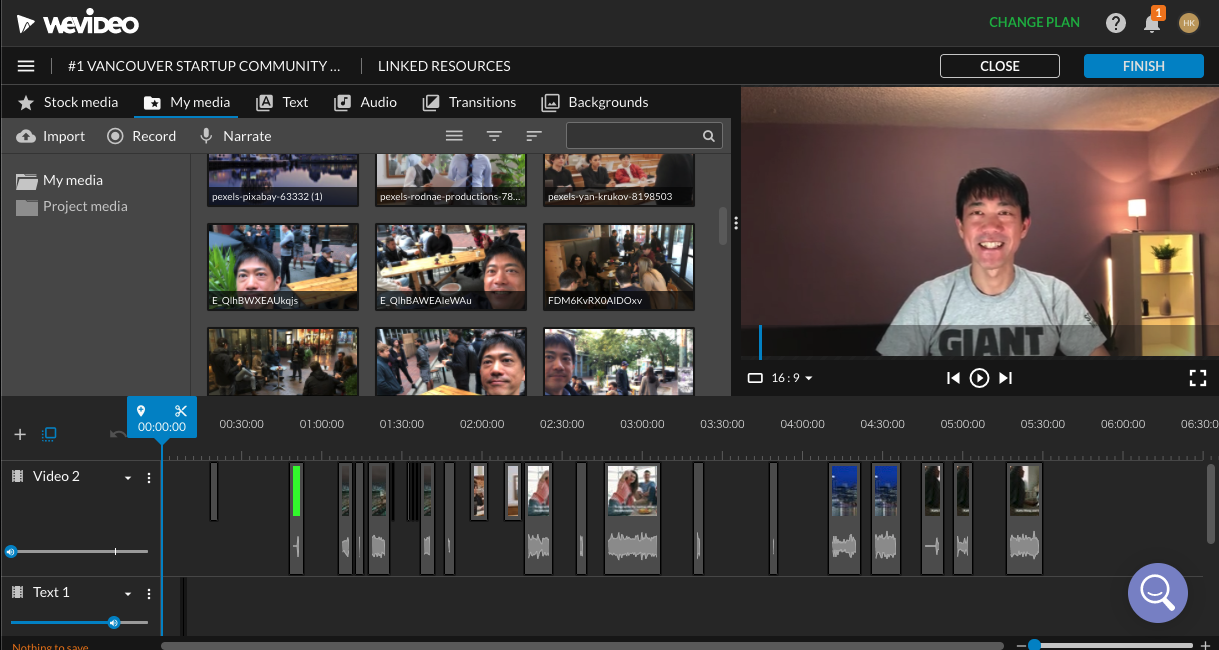 Creating videos with WeVideo